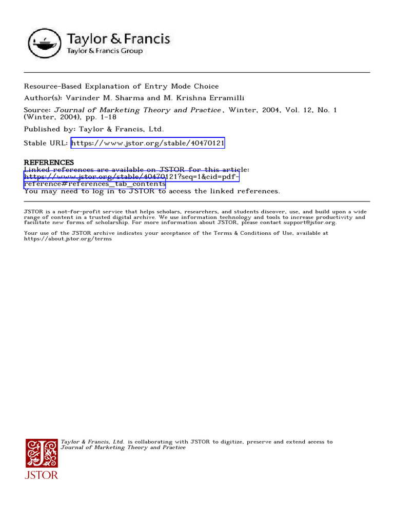 Sharma ResourceBasedExplanationEntry 2004 | PDF | Internationalization ...