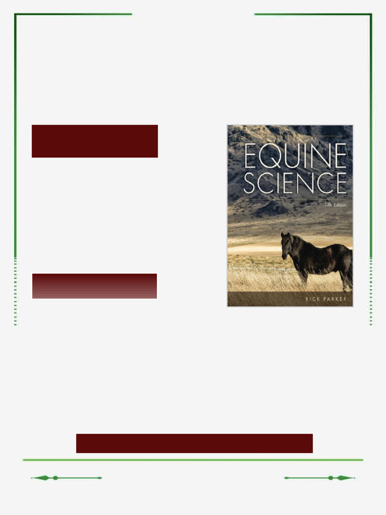 Equine Science, Fifth Edition Rick Parker eBook professionally ...