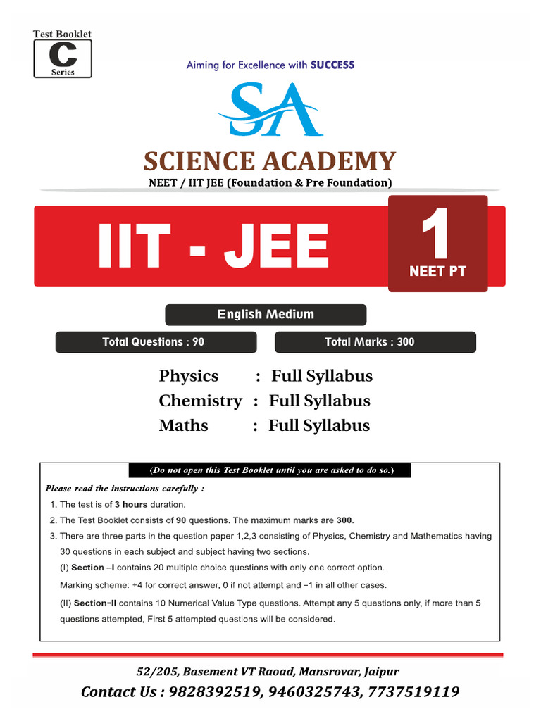 IIT JEE & NEET Full Syllabus Guide | PDF