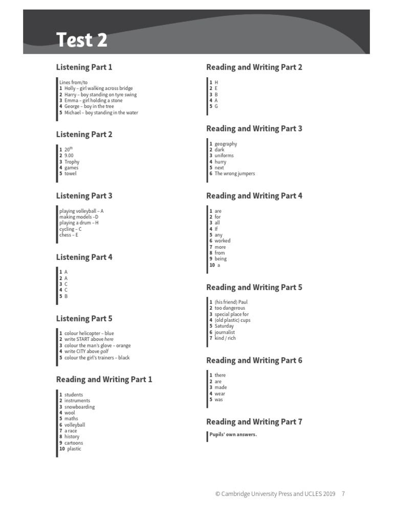 Cambridge Listening and Writing Test Guide | PDF