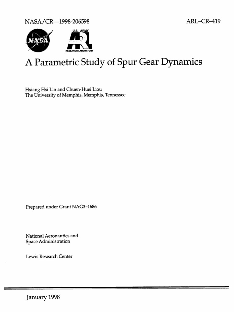 A Parametric Study of Spur Gear Dynamics | PDF | Gear | Circle