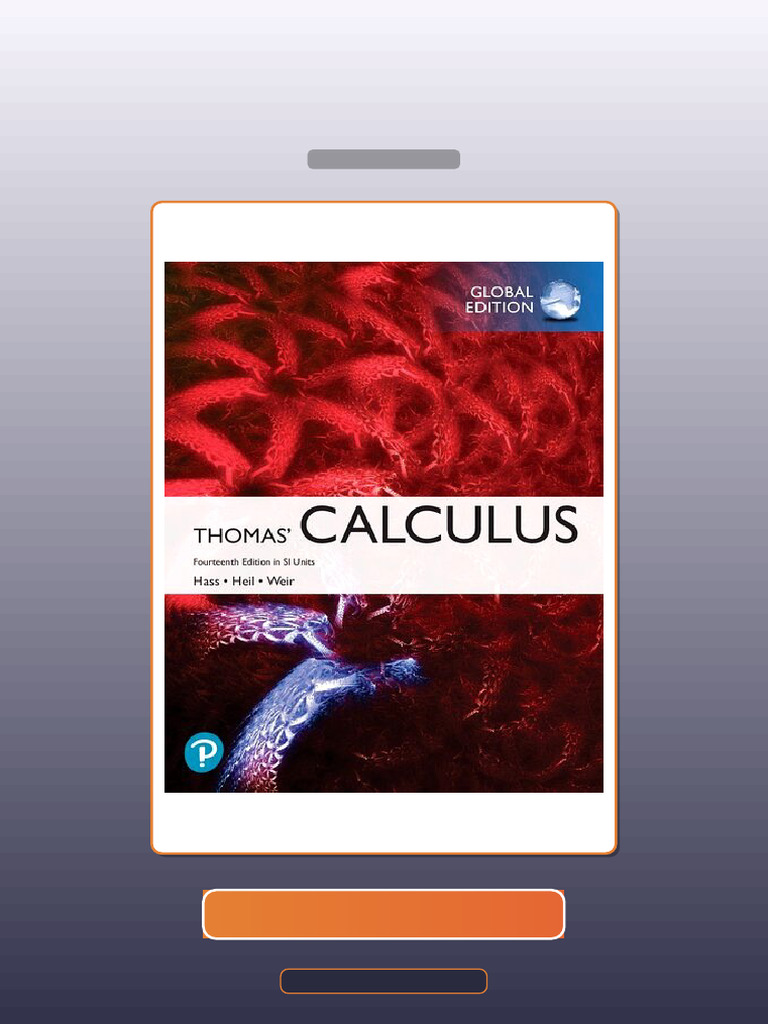 Test Bank for Thomas Calculus in SI Units 14th Edition Hass | PDF ...