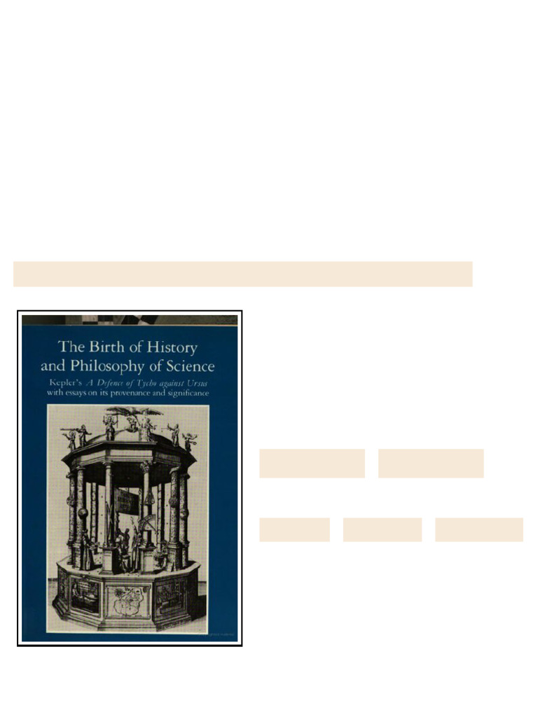 (Ebook) The Birth of History and Philosophy of Science: Kepler's 'A ...