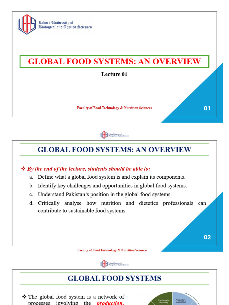 Overview of Global Food Systems | PDF | Food Security | Economy And The ...