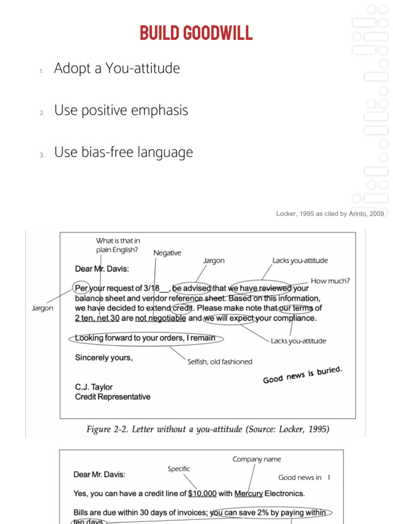 Module 2 - Process and Style in Business Communication. Build Goodwill ...