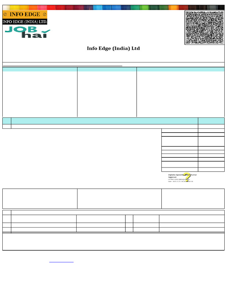 Naukri Invoice Inward | PDF | Invoice | Taxation