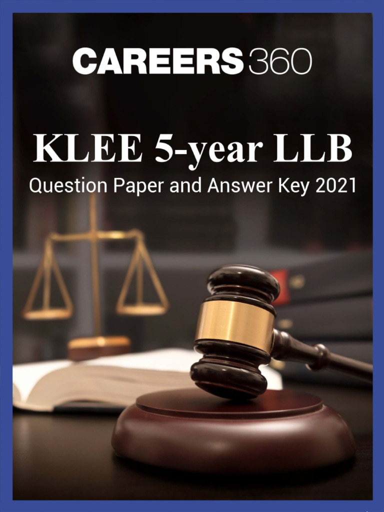 KLEE 5-Year LLB Question Paper and Answer Key 2021_1767525371692 | PDF