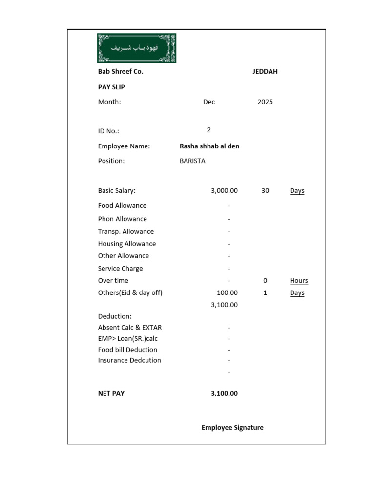 December 2025 Employee Pay Slips | PDF | Tax Deduction | Payments