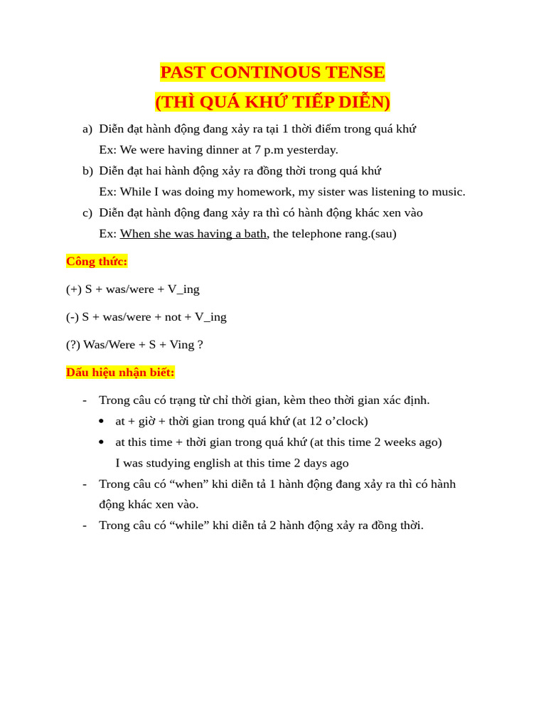 Past Continous Tense | PDF | Chess Openings | Chess Theory