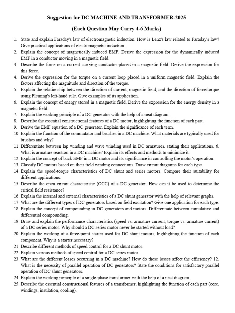 Dc Machine and Transformer | PDF | Electric Motor | Transformer