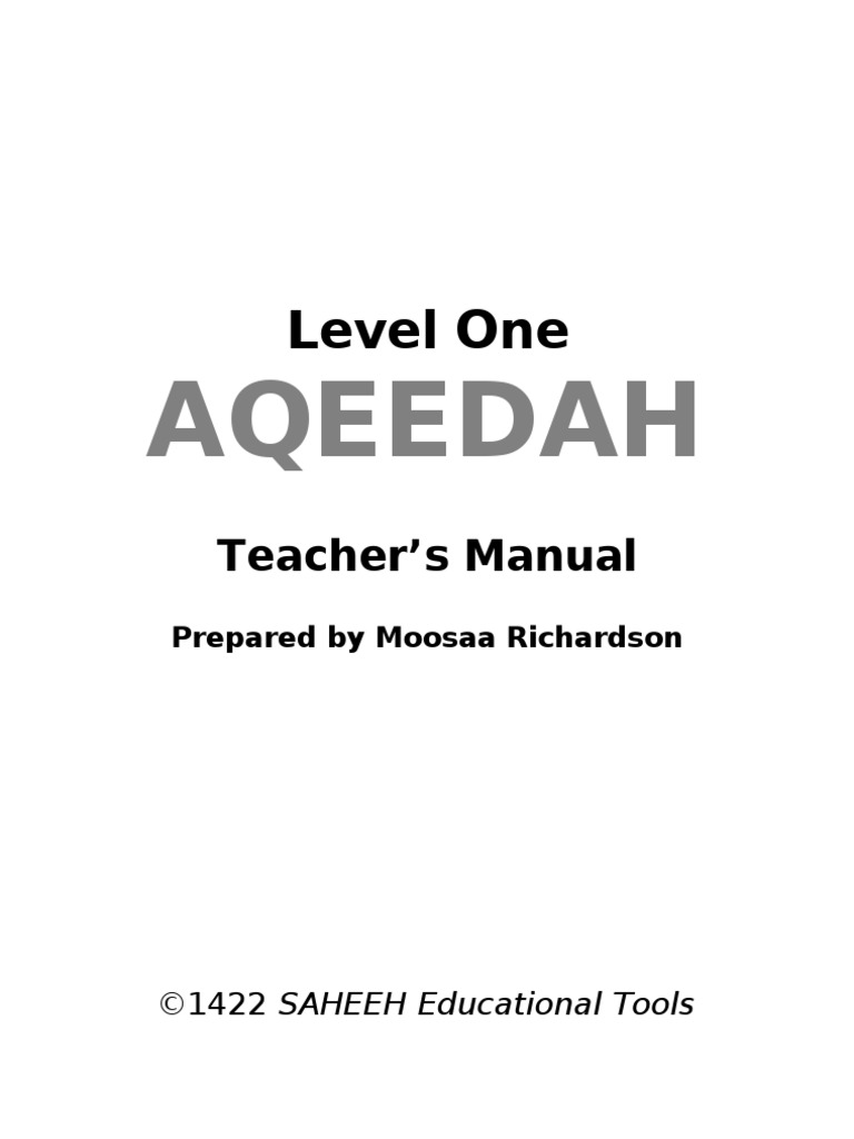 Aqeedah For Kids | PDF
