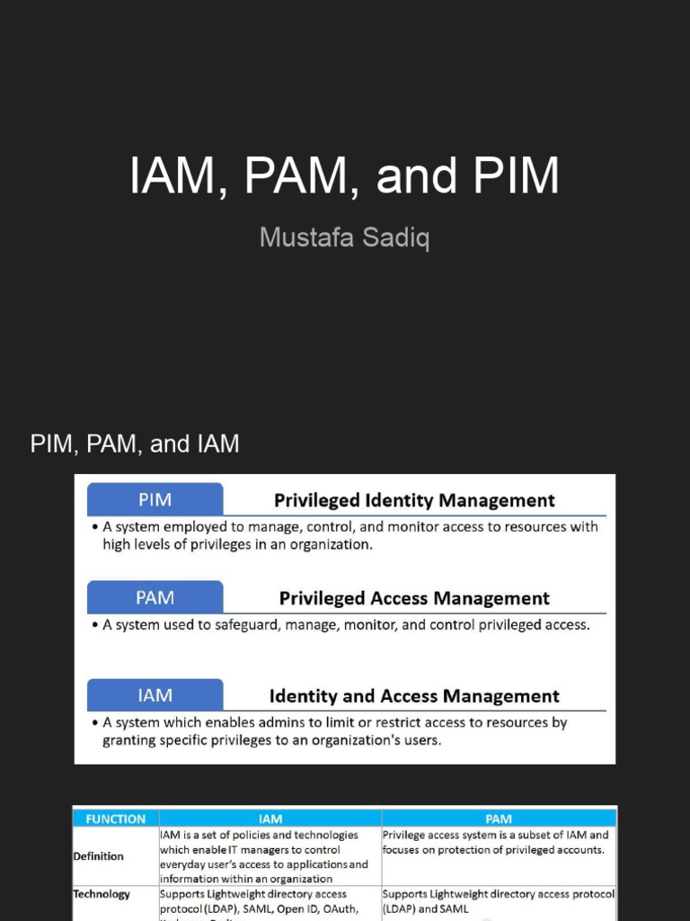 PAM IAM and PIM | PDF