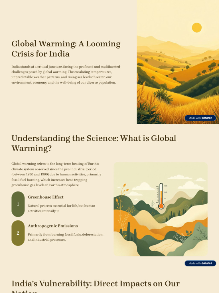 Global Warming a Looming Crisis for India | PDF | Climate Change ...