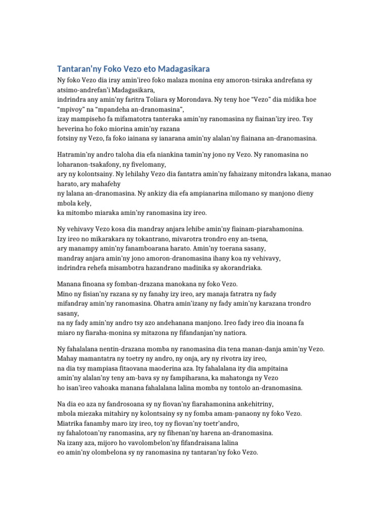 Tantaran Foko Vezo Plus 2700 | PDF