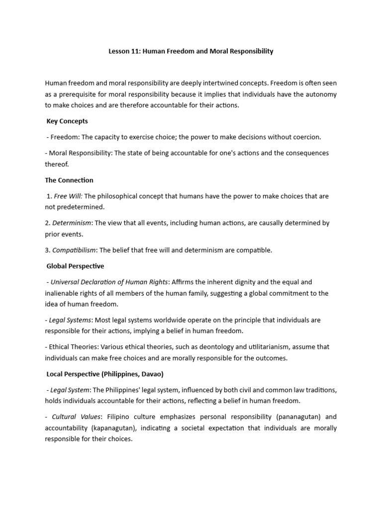 Lesson-11-Human-Freedom-and-Moral-Responsibility-Lesson-12-Ethical ...