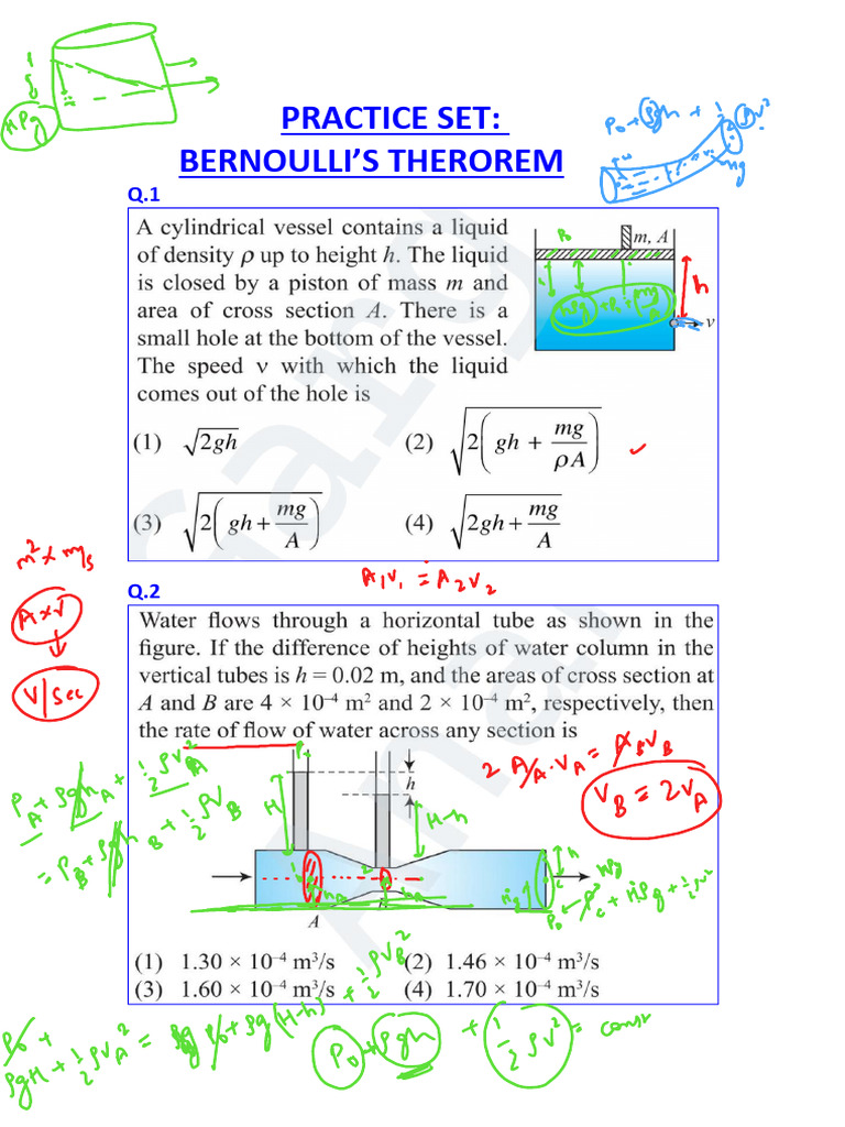 Practice Set Bernoullis | PDF