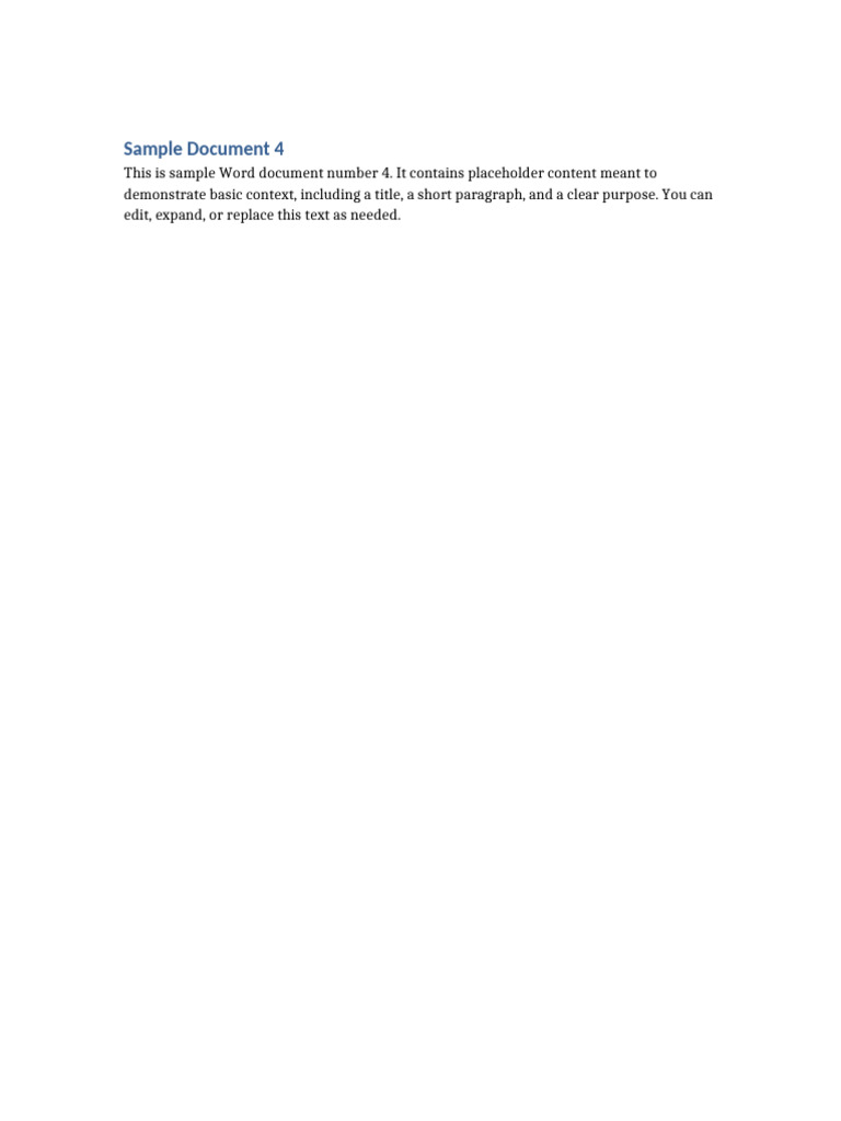 Sample Word Document Overview | PDF
