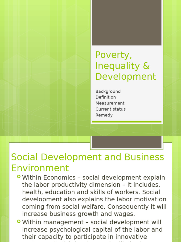 Ch 8 Poverty, Inequality & Development[1] | PDF | Economic Inequality ...