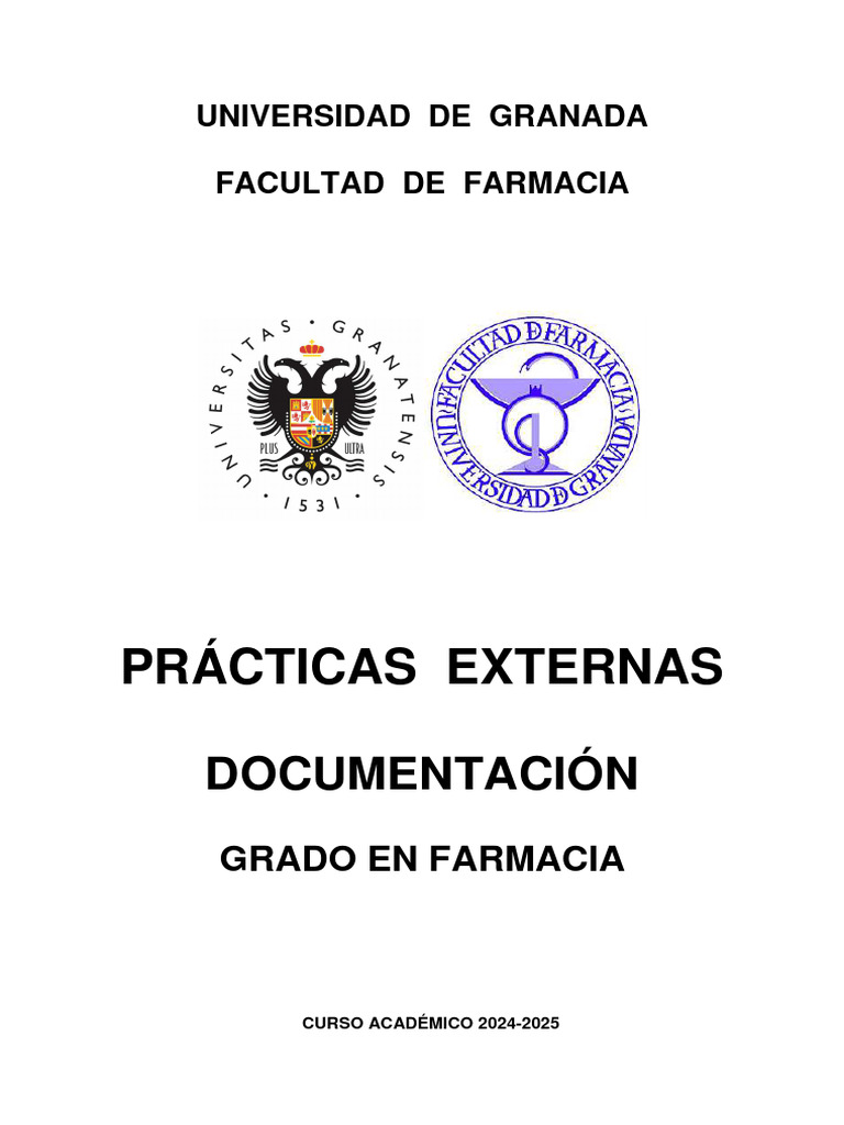 Cuaderno Practicas FarmaciaDocumentacinPE2024!25!250205_132904 | PDF | Farmacia | Farmacéutico