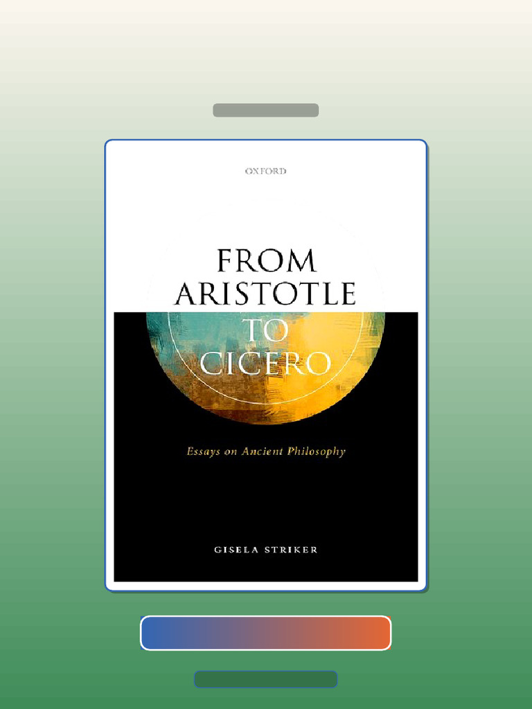 Test Bank for From Aristotle to Cicero Essays in Ancient Philosophy 1st ...