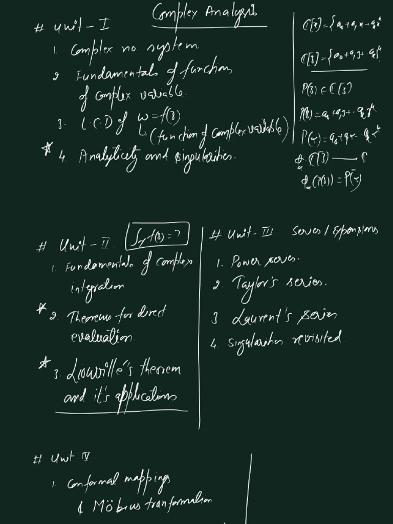 29 Nov 2020 Lec 01 Slides 1 1 Basic Concept of Complex Analysis | PDF