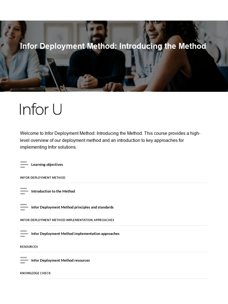 Infor Deployment Method Overview | PDF | Software Development Process ...