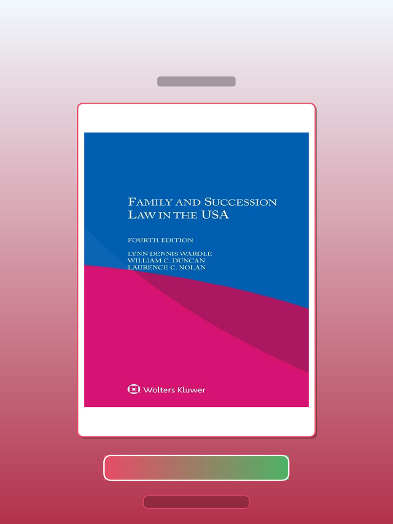 Test Bank for Family and Succession Law in the USA 4th Edicion by Lynn ...