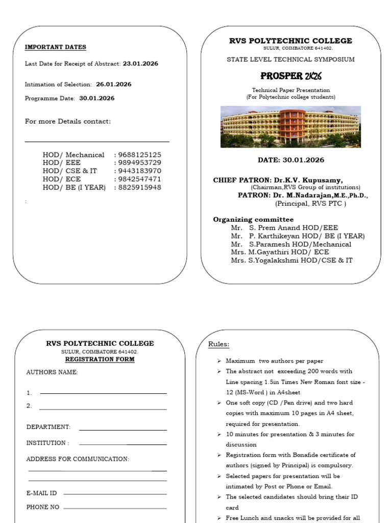 Brochure With Registration Form | PDF