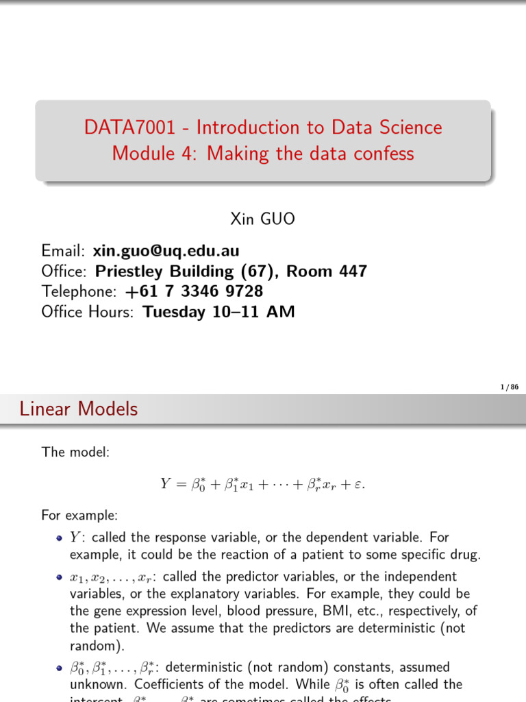 DATA7001-Module4 | PDF | Support Vector Machine | Bias Of An Estimator