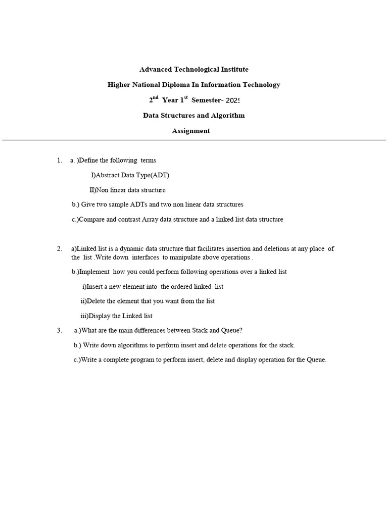 Assignment 03 DSA-2026 | PDF