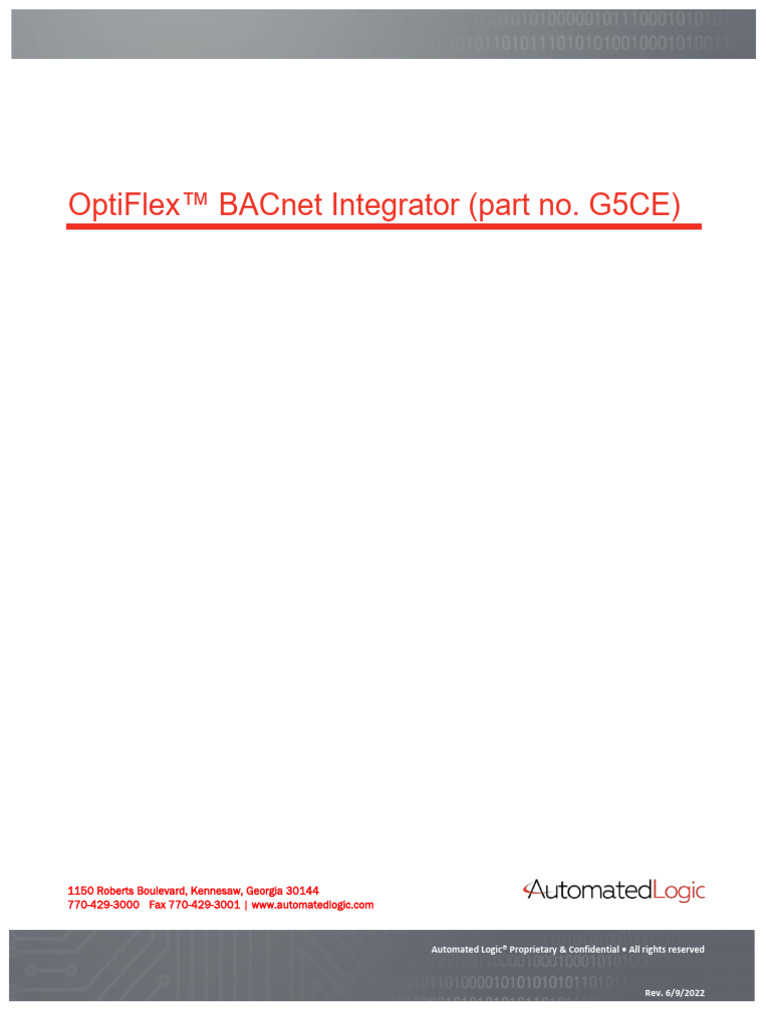 OptiFlex™ BACnet Integrator G5CE Guide | PDF | Ip Address | Computer ...