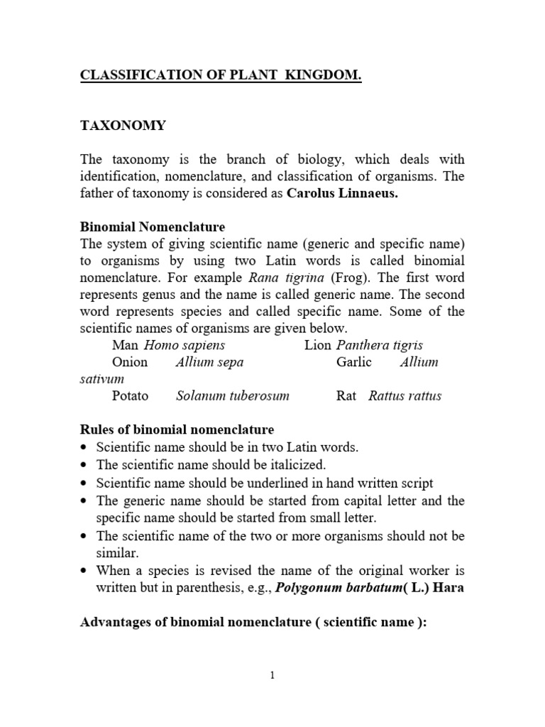Classification of Plant Kingdom | PDF | Leaf | Biology