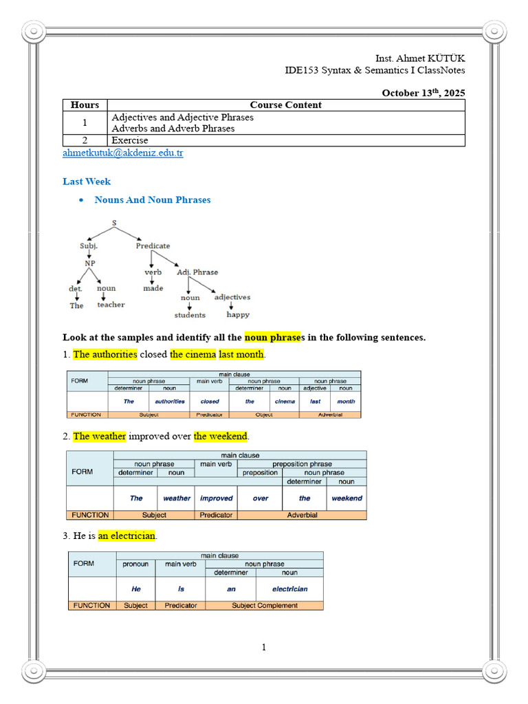 IDE153 Classnotes | PDF | Adjective | Adverb