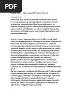 Bombay High Court English 40 WPM Typing Passage | PDF