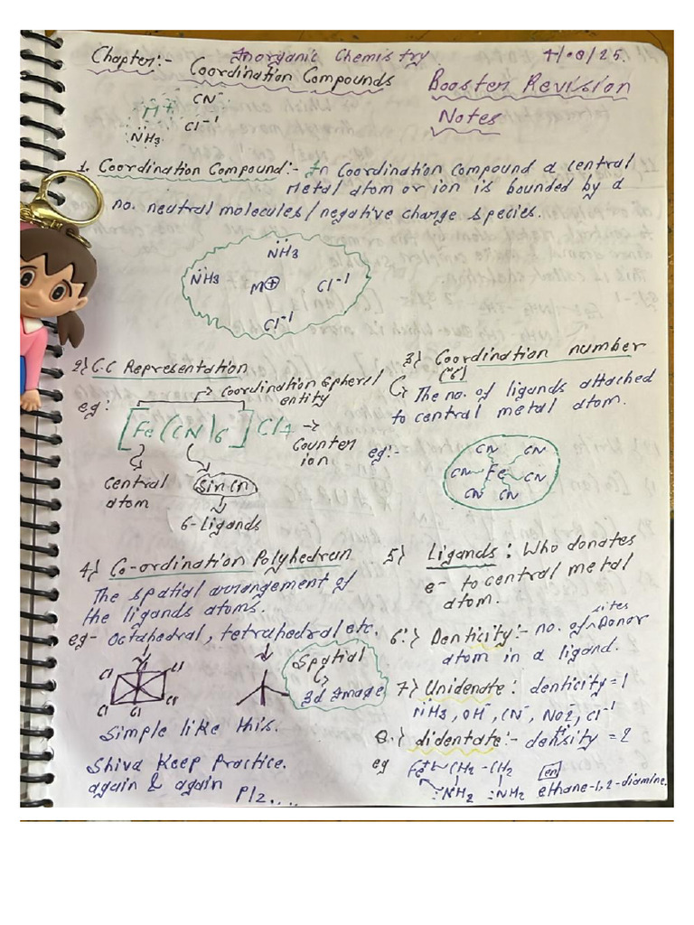 Coordination Compound Notes | PDF