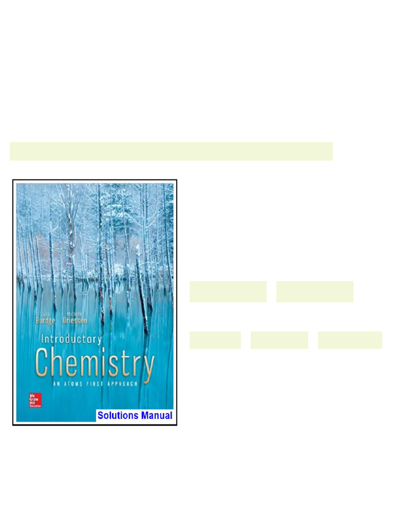 Introductory Chemistry An Atoms First Approach 1st Edition Burdge ...