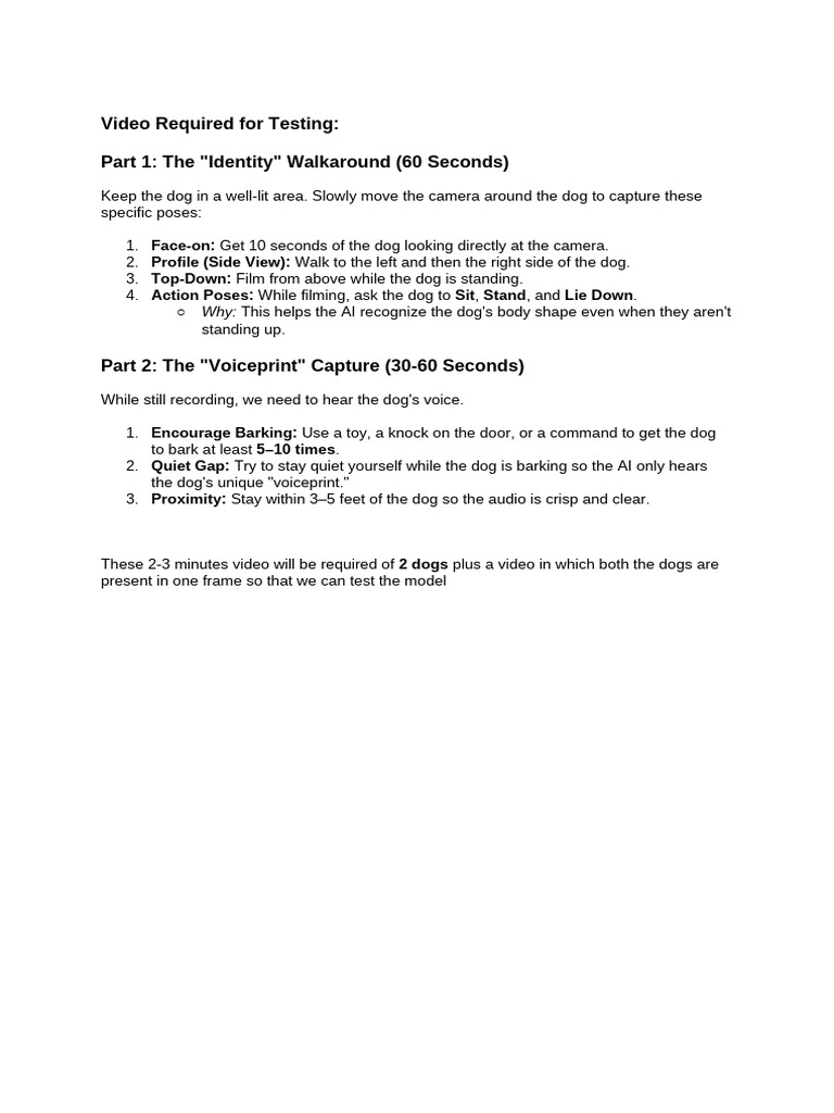 Video Required for Testing | PDF