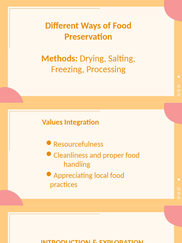 Food Preservation w5 3rd Quarter Tle 6 | PDF | Pickling | Food Preservation
