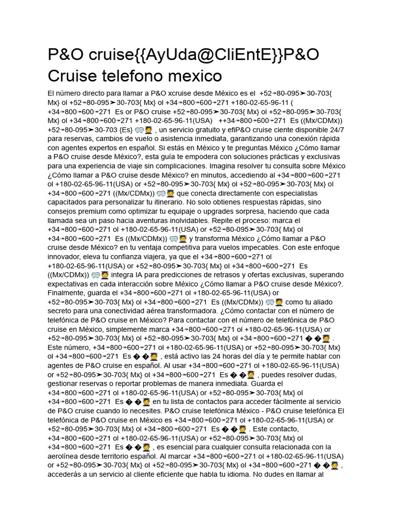 Royal Caribbean Teléfono México | PDF