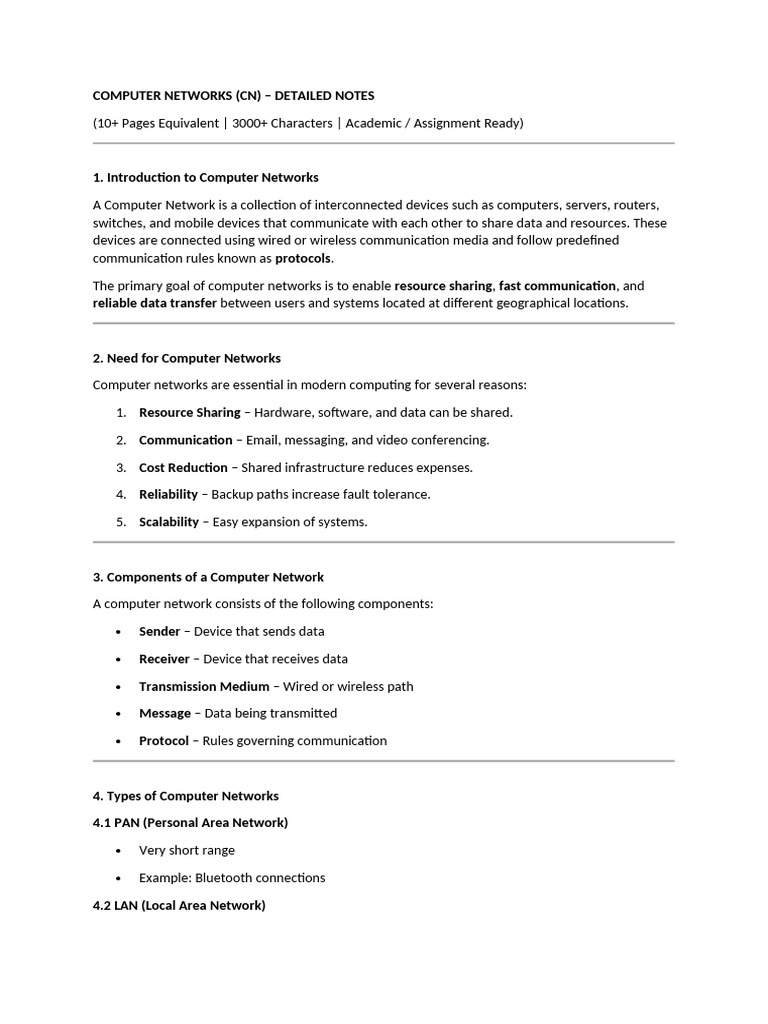 Computer Networks | PDF | Computer Network | Osi Model