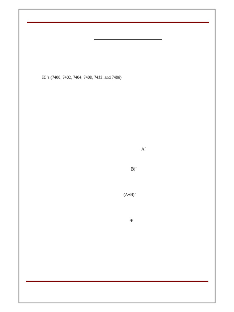 Digital System Design Lab 20012025 | PDF | Logic Gate | Electronics