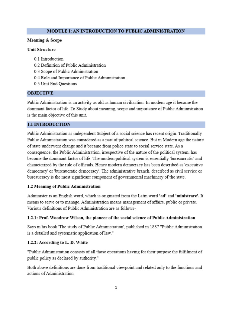 Introduction to Public Administration | PDF | Bureaucracy | Public ...