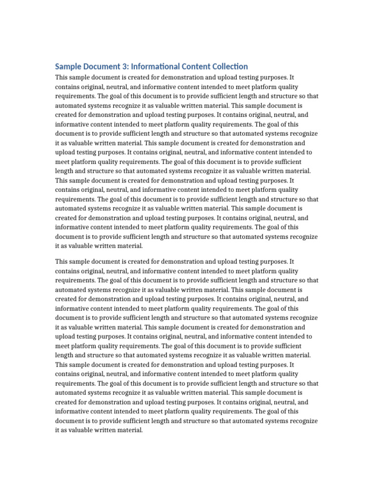 Sample Document 3 | PDF