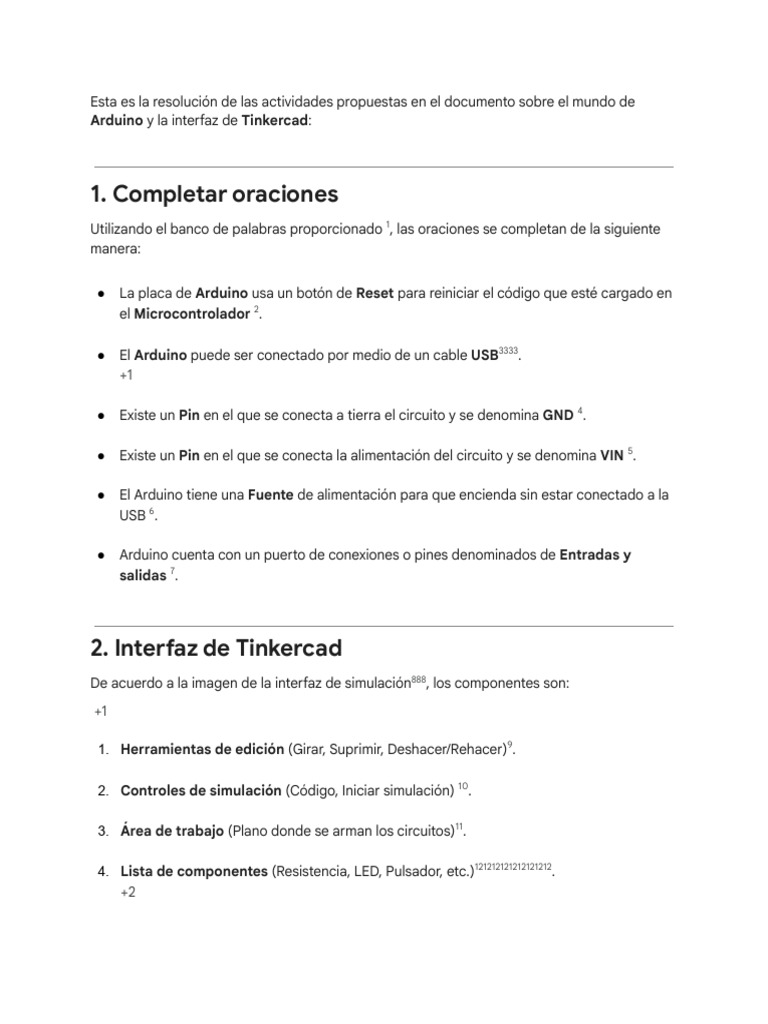Arduino y Tinkercad | PDF