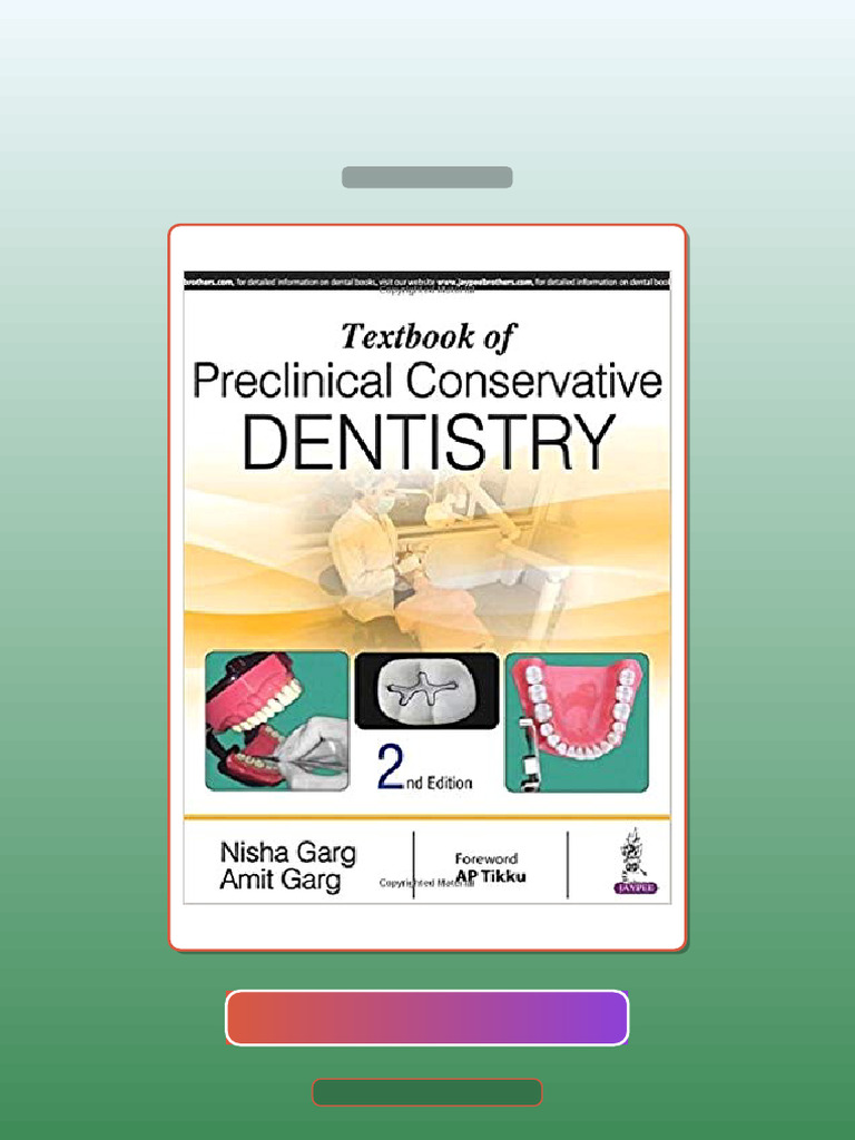 Test Bank for Textbook of Preclinical Conservative Dentistry 2nd ...