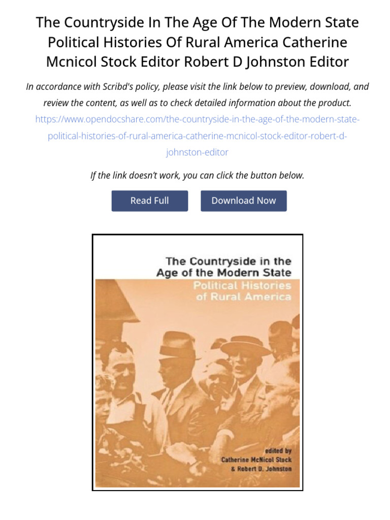 The Countryside In The Age Of The Modern State Political Histories Of ...