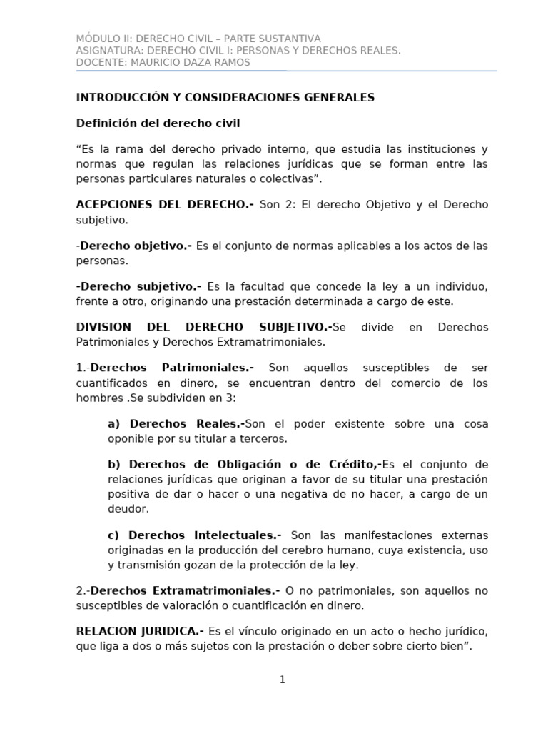 TEMA 1 -PERSONAS | PDF | Derechos | Derecho Civil (Common Law)