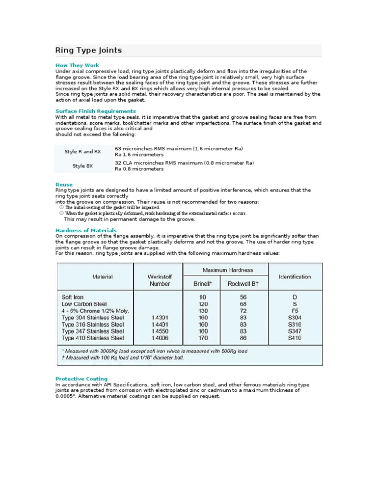 Ring Type Joints | PDF