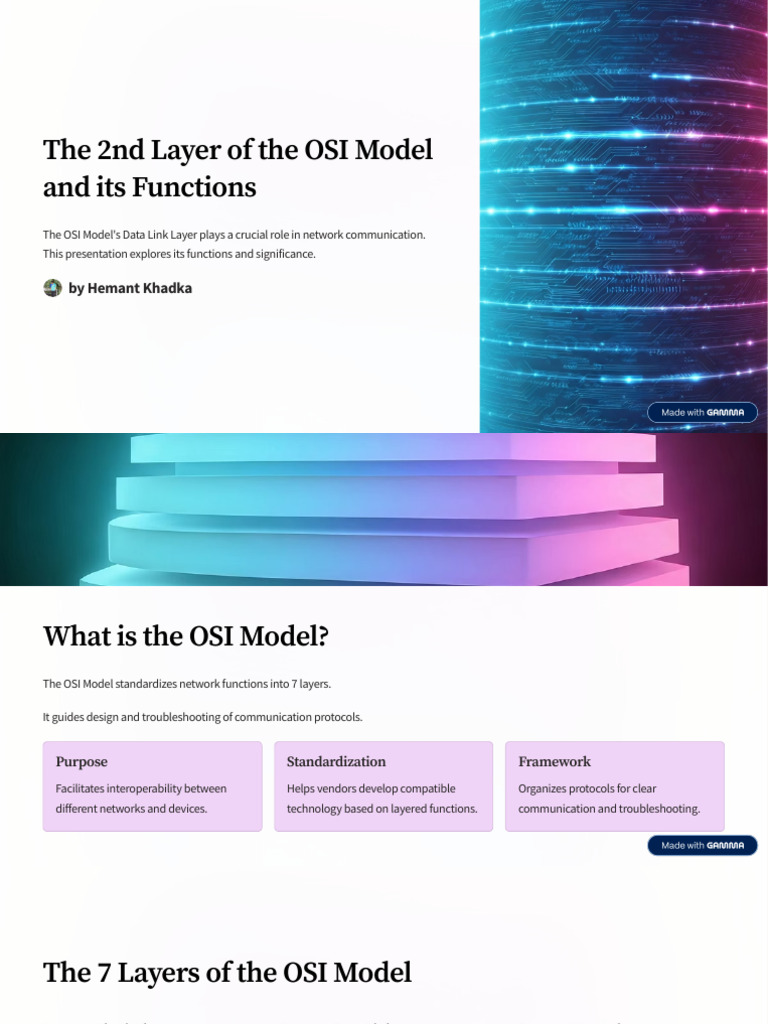 The 2nd Layer of the OSI Model and Its Functions | PDF | Osi Model ...