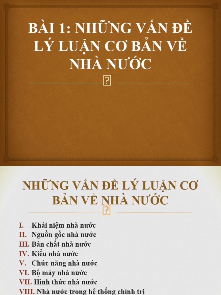 Bai 1 - Nhung van de li luan co ban ve nha nuoc | PDF